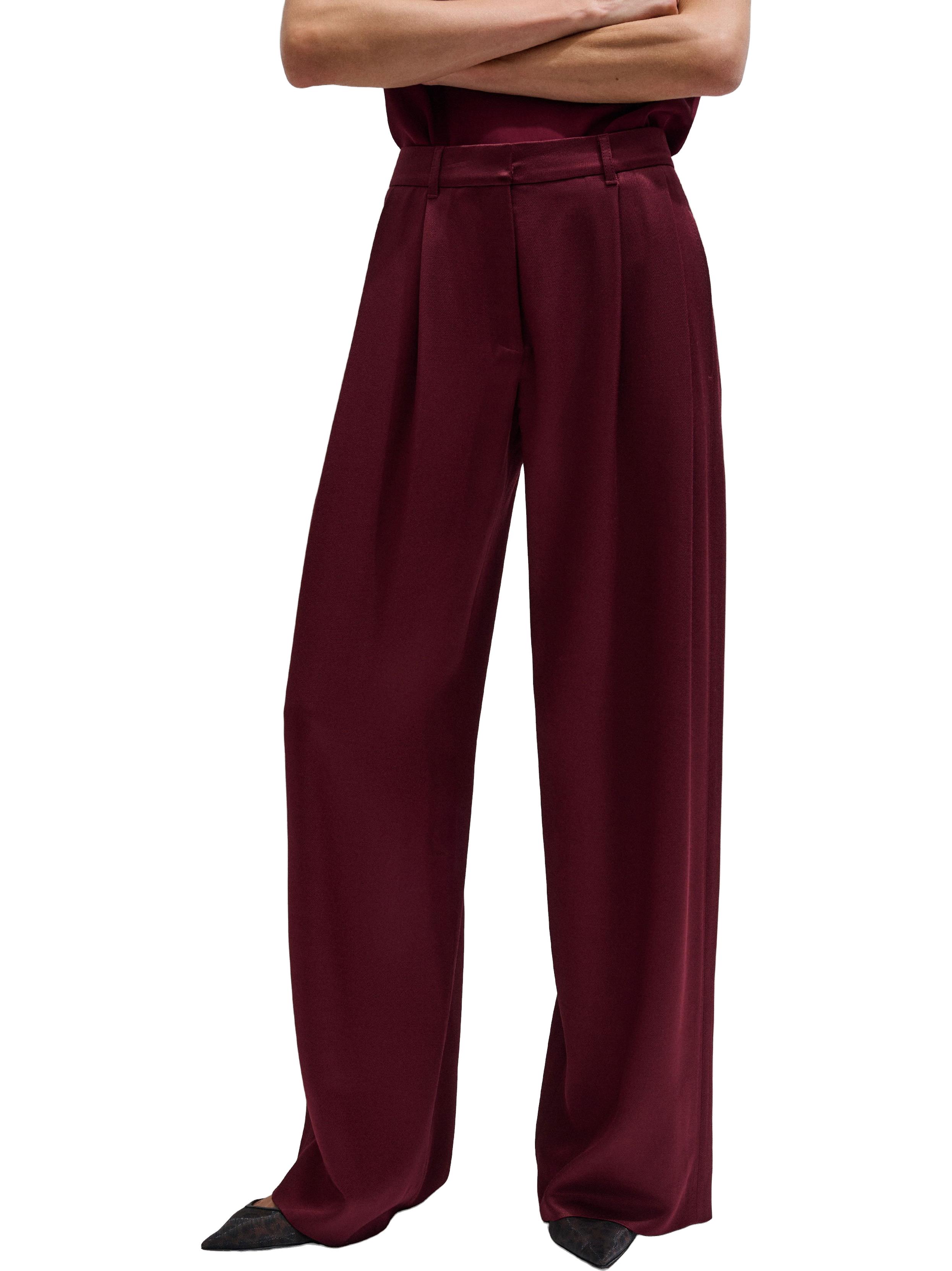ME+EM Pleated Straight-Leg Trousers
